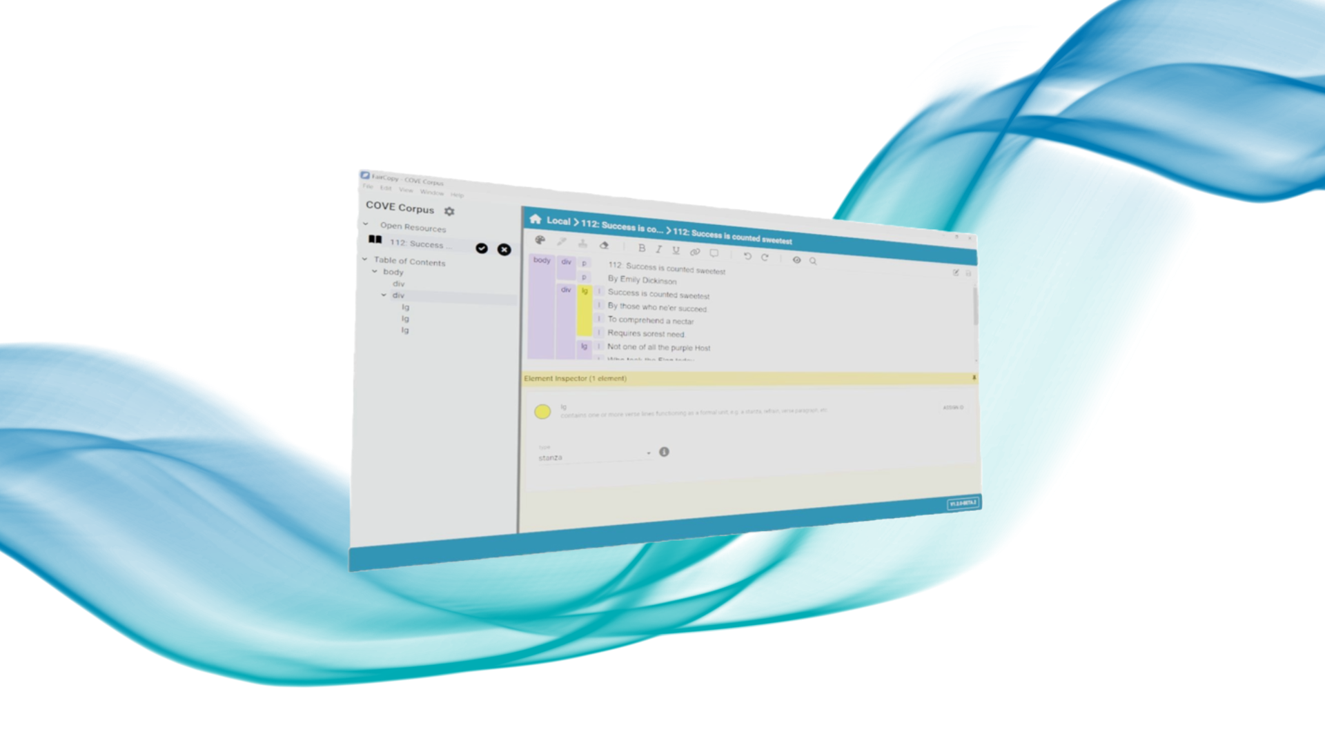 TEI Text Encoding: A FairCopy User Guide for COVE