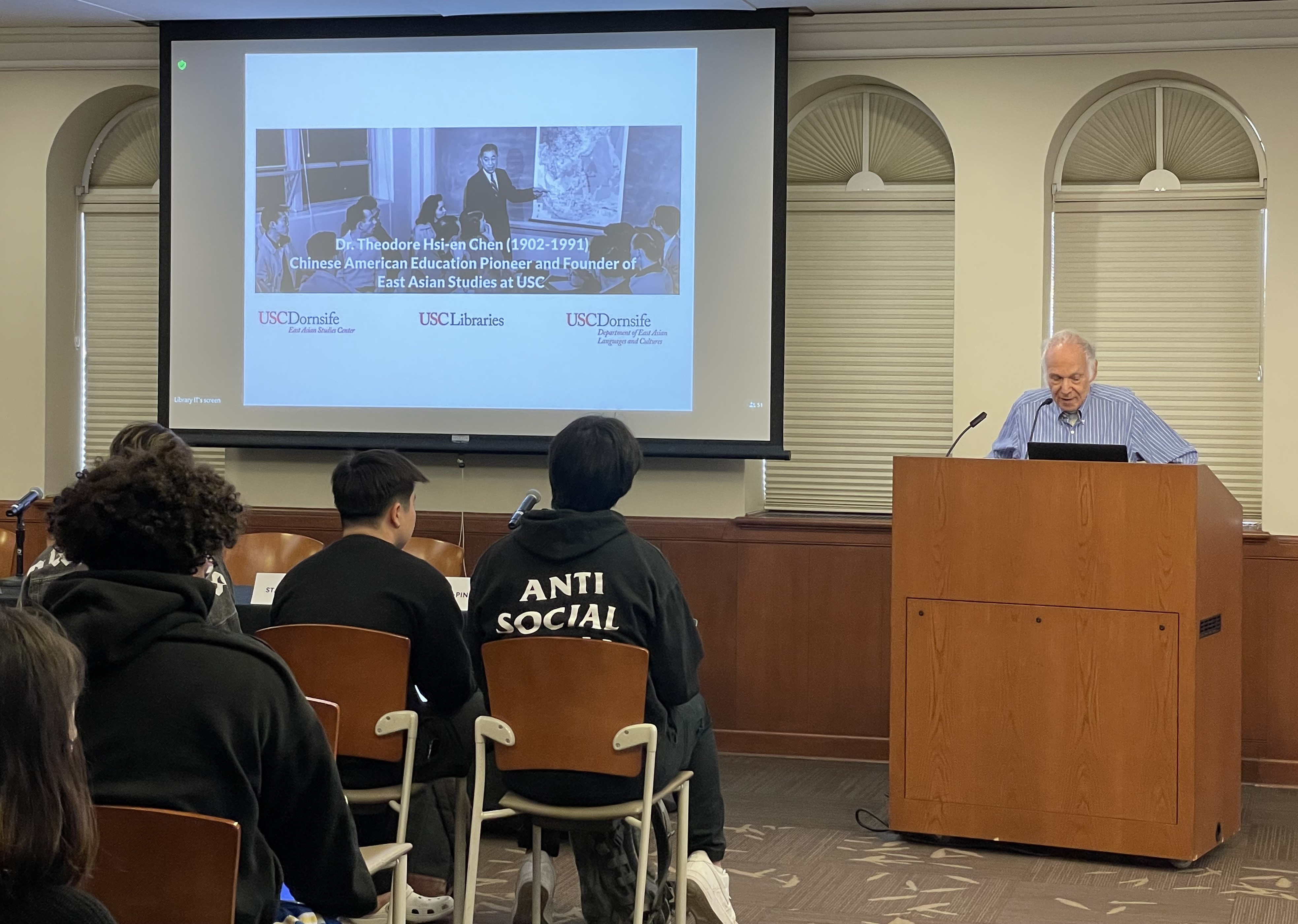 Dr. Stanley Rosen (Professor of Political Science, USC) gave a ...